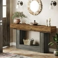 Tribesigns 63" Console Table, Farmhouse 2-Tier Entryway Table with U ...