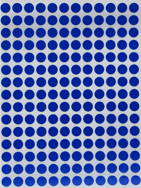 Sticker Dots ¼” inch 8mm Color labels in Blue, 2700 Pack by Royal Green ...