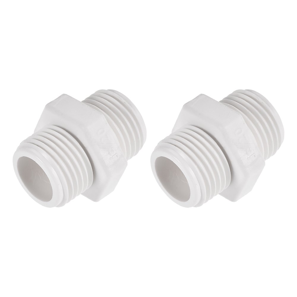 Uxcell G1/2 Male Thread Hex Tube Adaptor Hose Connector PVC Pipe ...