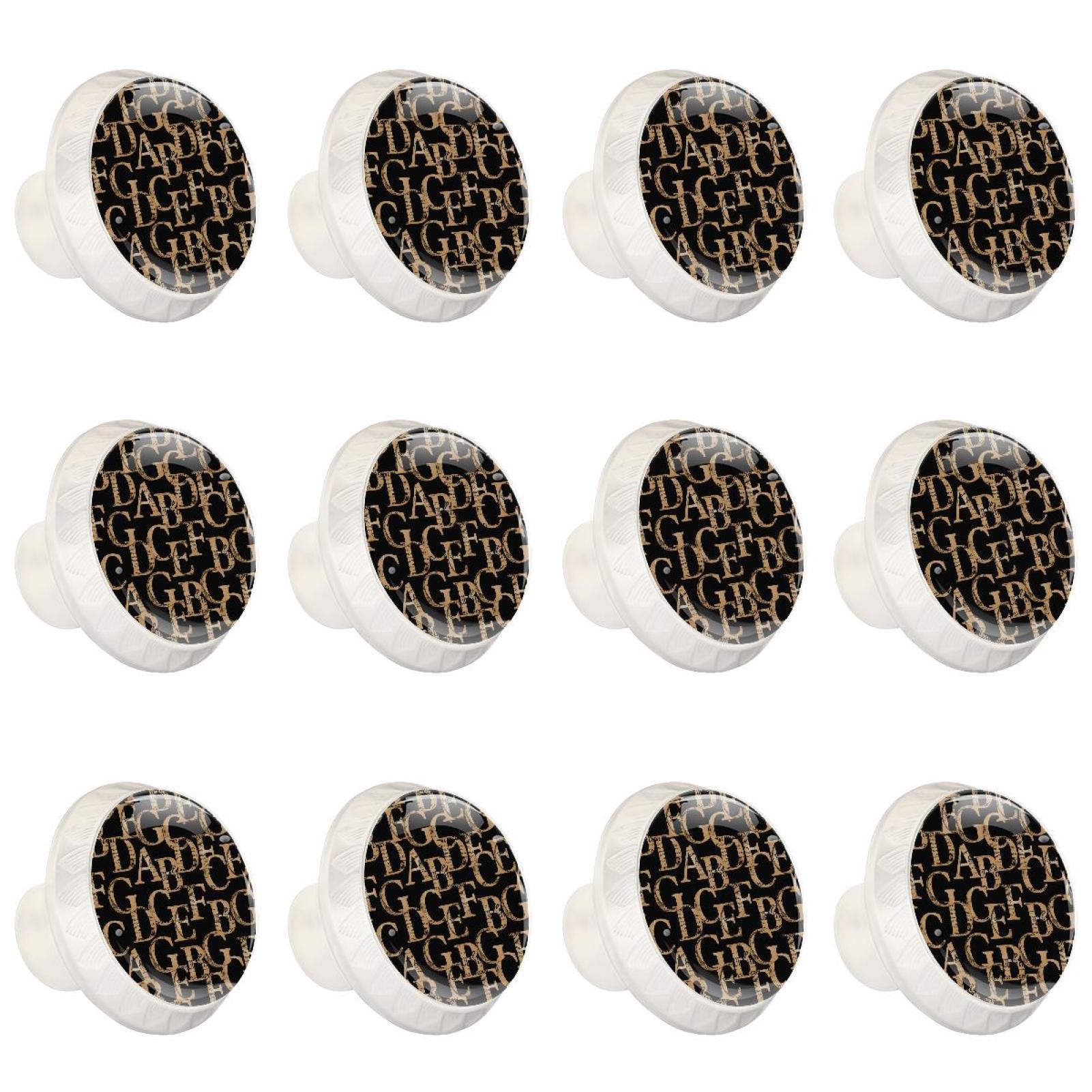 12 Pcs Letter Knobs for Kitchen Cabinet Cupboard Dresser Bookcase ...