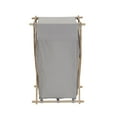 Household Essentials Wood X-Frame Clothes Hamper with Washable Gray ...