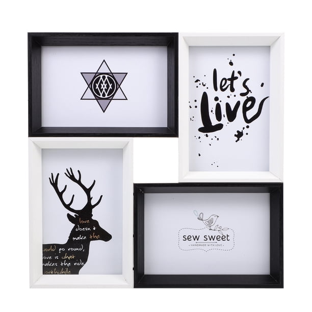 Combined One-piece Photo Frame 4-opening Collage Picture Frame Collage ...