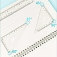Yunuuuoa 4 Packs 4-Piece Geometry Ruler Set with Protractor and ...