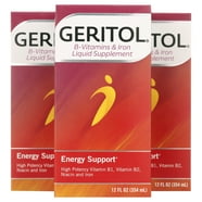 Geritol B-Vitamins and Iron Liquid Supplement, Energy Support, 12 oz, 2 ...