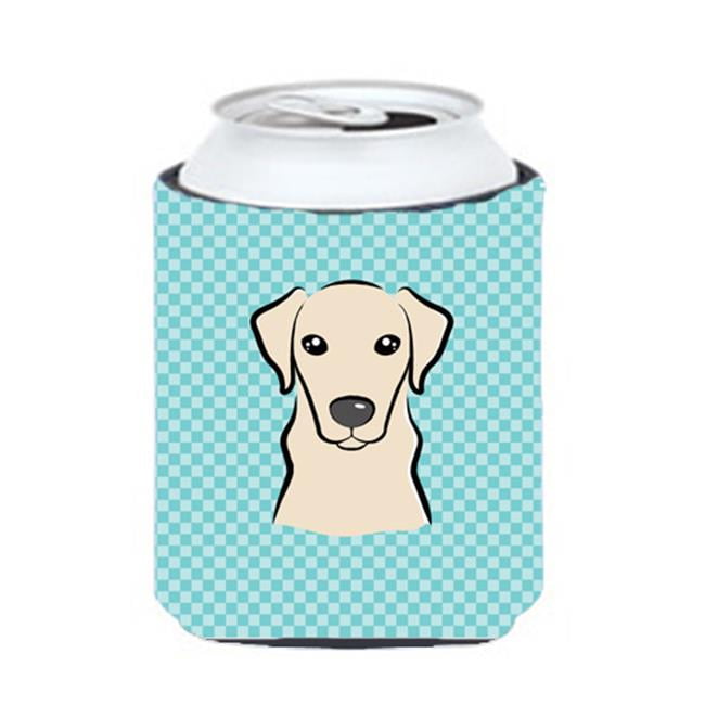 Checkerboard Blue Yellow Labrador Can Or Bottle Hugger, 12 Oz ...