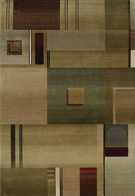 Sphinx Generations Area Rug 157G1 Green Geometric Squares - Walmart.com ...