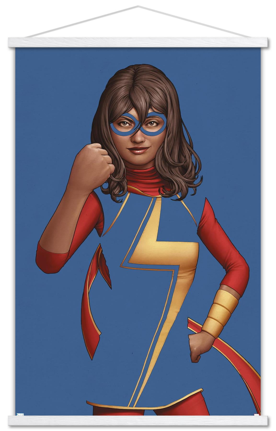 Marvel Comics - Ms. Marvel - Ms. Marvel #7 Wall Poster with Wooden ...