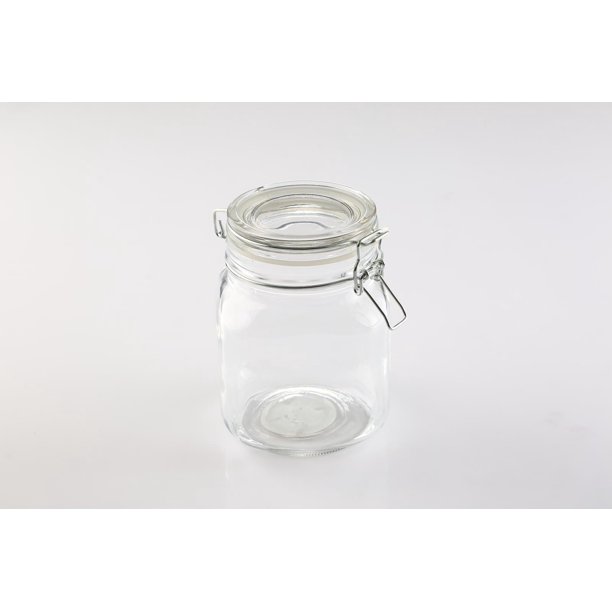 Mainstays Kitchen Storage 38-Ounce Clear Glass Lock Lid Jar - Walmart.com