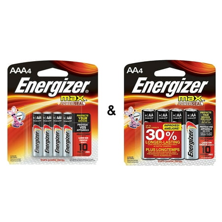 E92BP4 Max AAA4 Batteries By Energizer & Energizer MAX AA Batteries ...