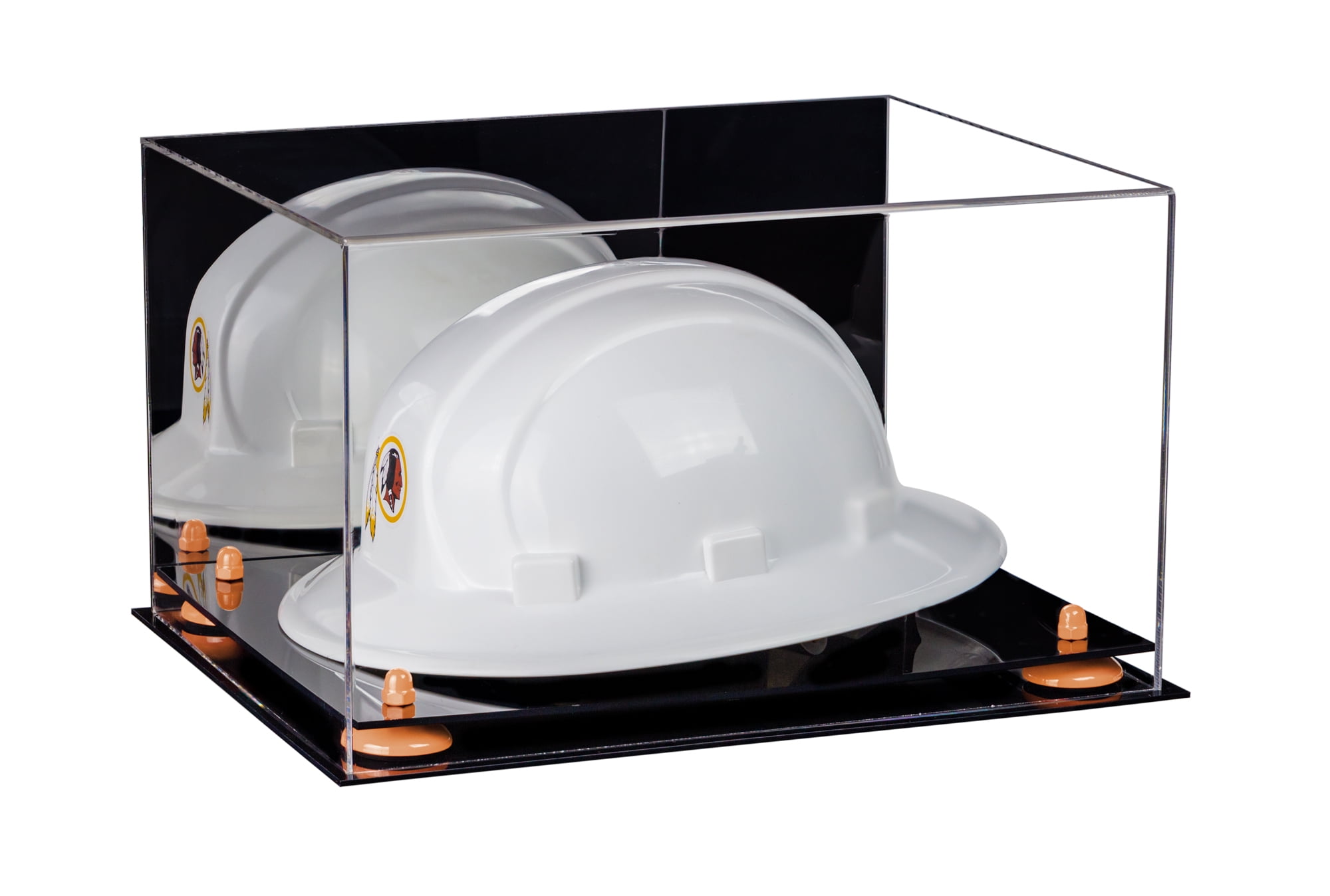 Deluxe Acrylic Large Helmet - Hard Hat Display Case with Mirror and ...