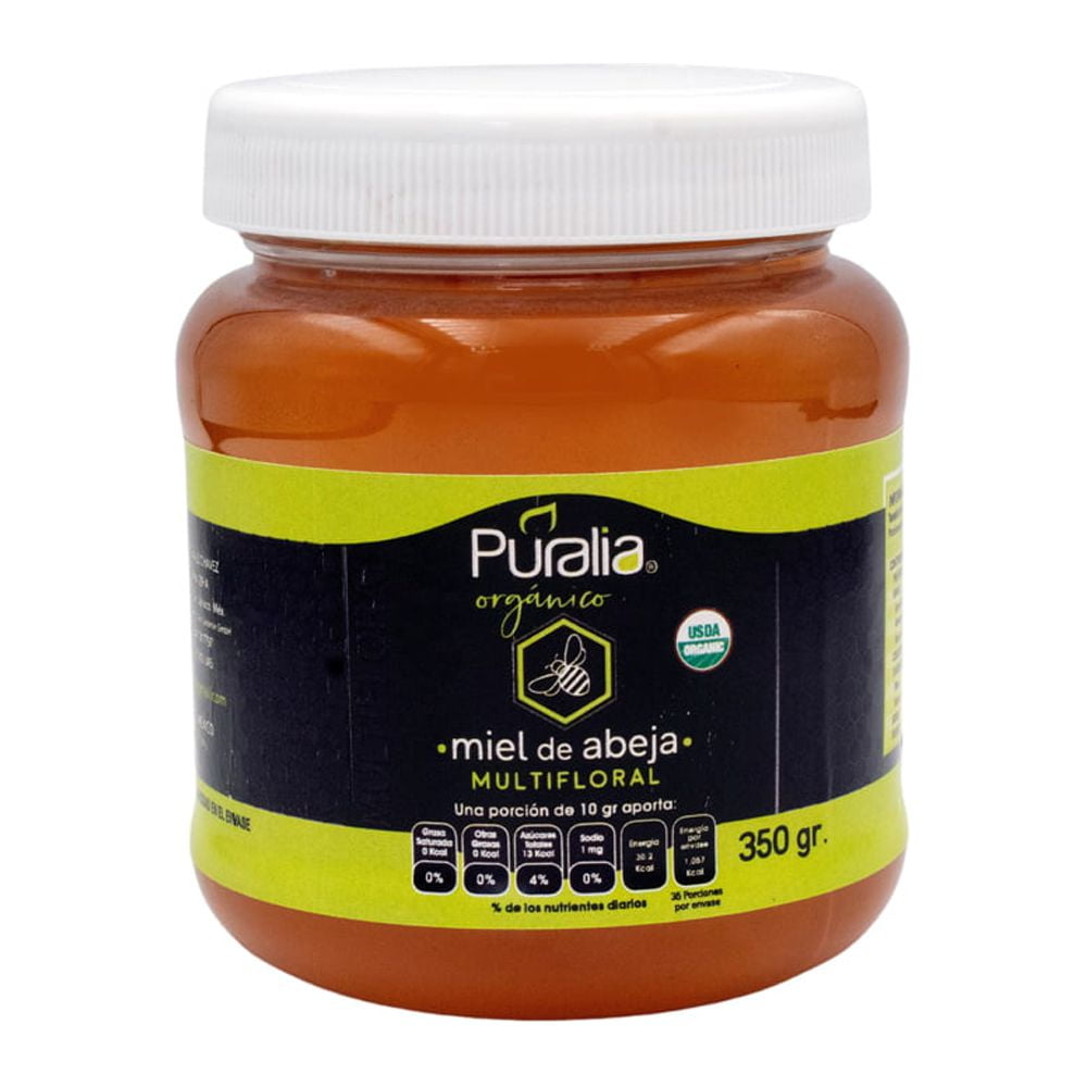 Miel Orgánica Puralia Multifloral 350 g | Bodega Aurrera en línea