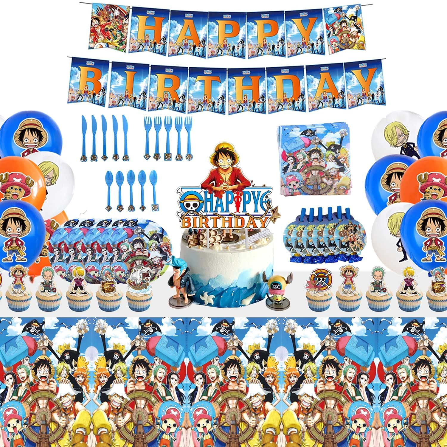 Click here for Hhhc Set Of 130pcs One Piece Birthday Party Suppli... prices