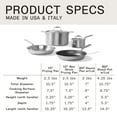 Made In 6 Pc Cookware Set in Stainless Steel - Includes Pans, Saucepan ...