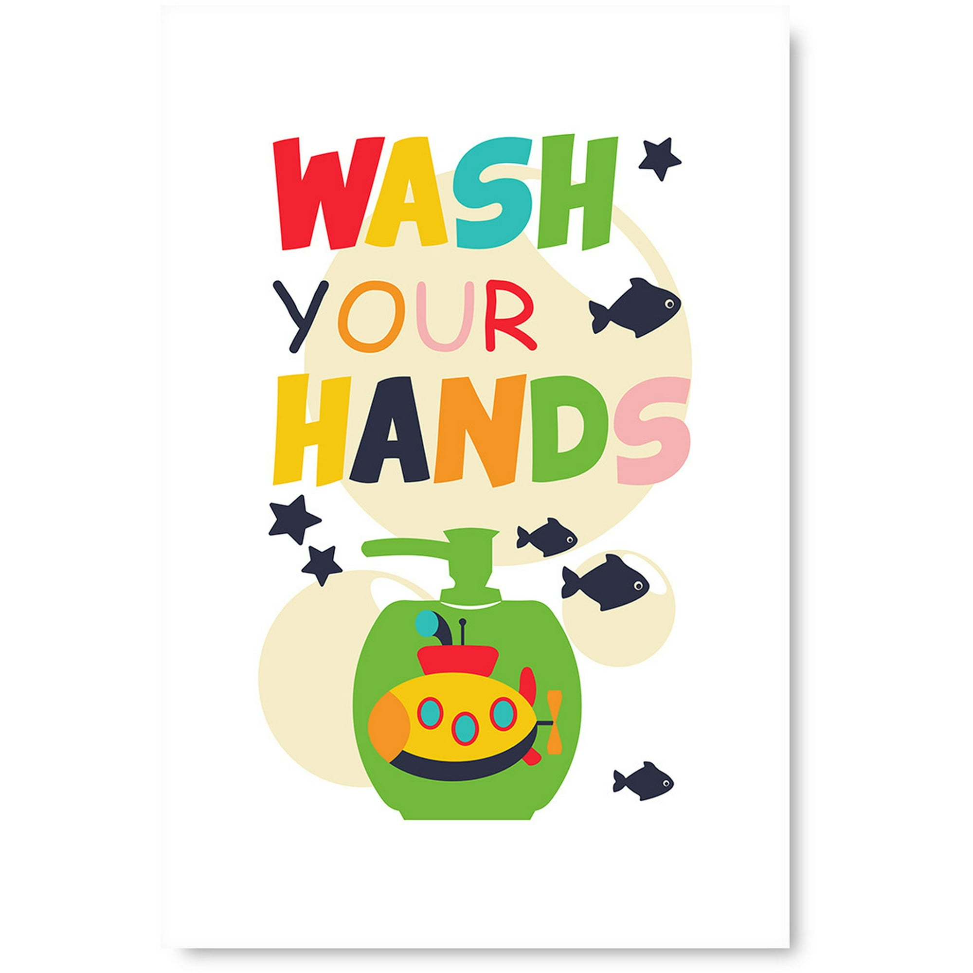 Wash Hands Poster For Kids