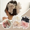 Double-Sided Mesh Bow Tie Grab Clip Back Hair Headwear for Elegant Look ...