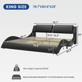 Led Bed Frame King Size Platform Bed Frame with LED Lights&USB Ports ...