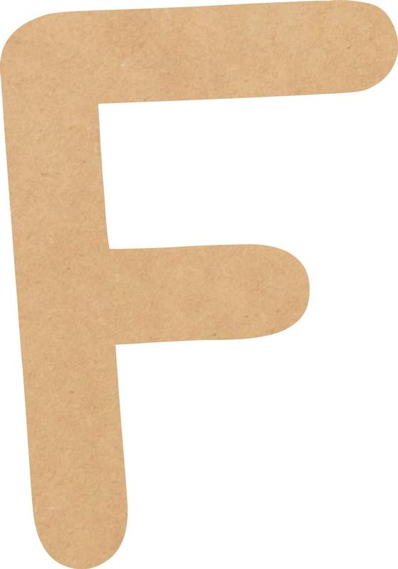MDF Blank Wood 10'' Tall Breakbone Letters Alphabet F, Paintable Craft ...