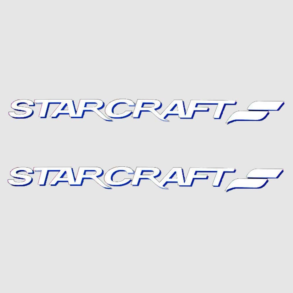 Starcraft Boat Decal 1461250 | White Pacific Blue 50 x 3 1/2 Inch Pair ...