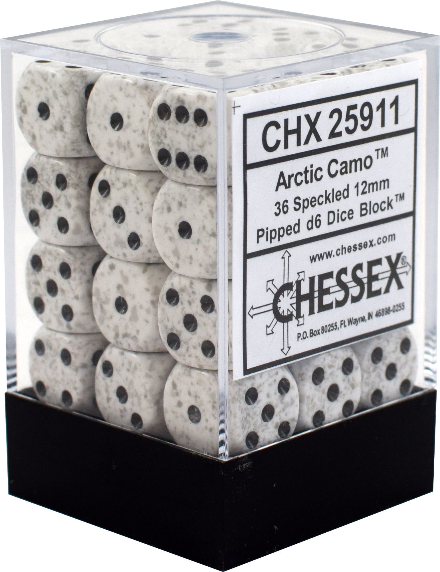Chessex Speckled Arctic Camo 12mm (Small) 36 Dice Set CHX25911 ...