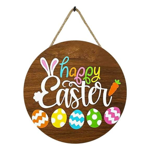 Easter Wreaths For Front Door - Bunny Welcome Wood Sign Door Hanger ...