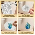 4 Sheets 11.6x8.2 Inch Stick and Stitch Embroidery Patterns Non-woven ...