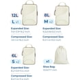 6-Set Compression Packing Cubes – Travel Suitcase Organizers with Shoe ...