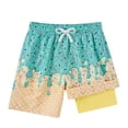 Boys Sporty Swimwear Outfit Sets Trunks Ice Print Shorts Pool Water ...