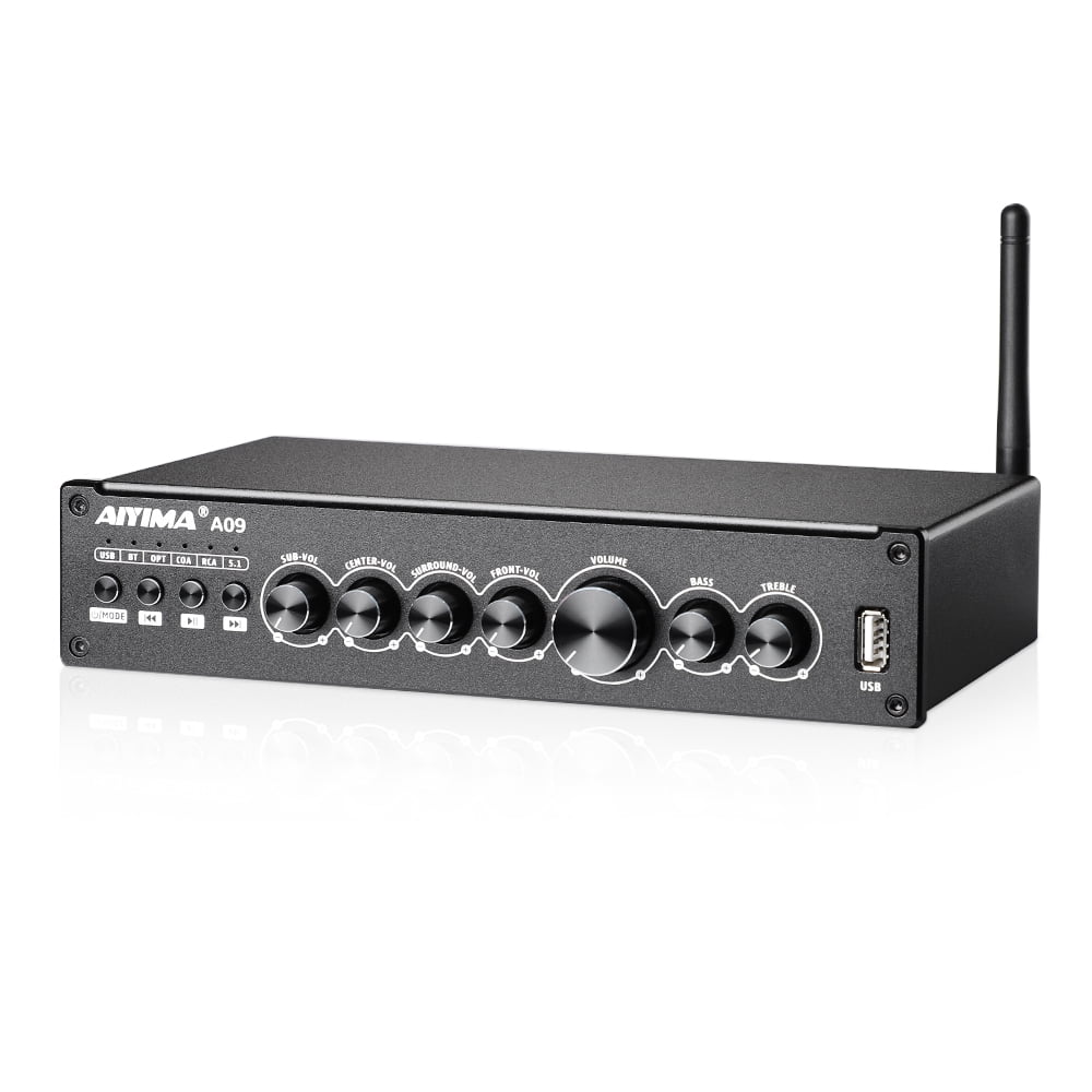AIYIMA A09 Professional Home Theater Power Amplifier, HiFi Bluetooth 5. ...