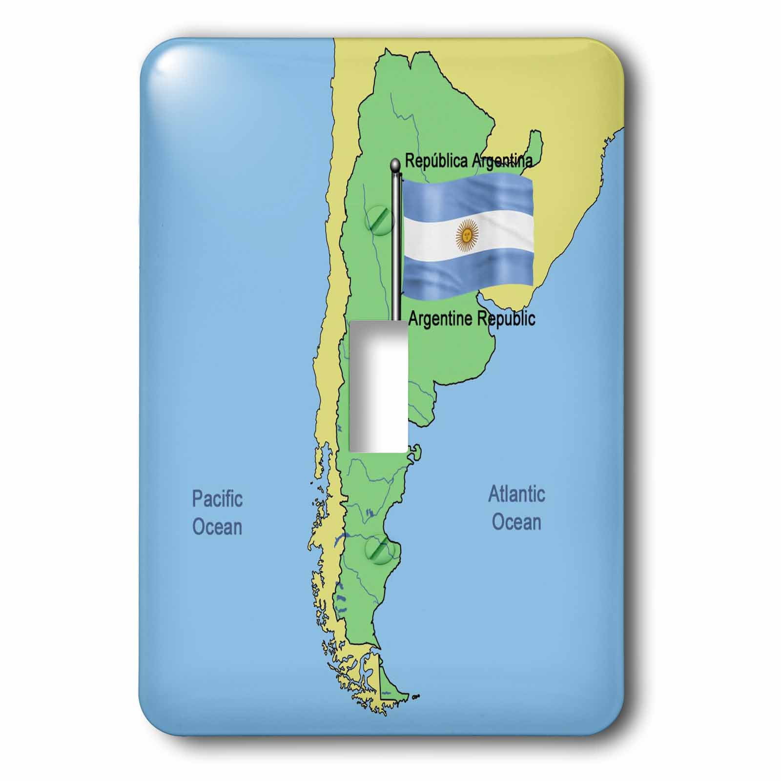 3dRose Flag and Map of Argentina with the Republic of Argentina printed ...