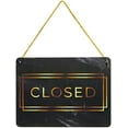 Open & Closed Sign - Gold Marble Finish - Reversible Hanging Sign ...