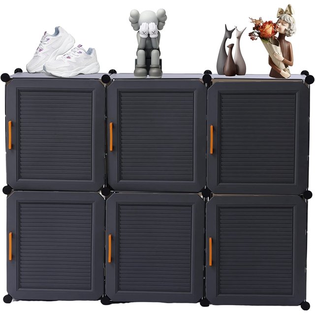 Miumaeov 6 Tier Shoe Rack Storage Organizer 36 Pairs with Door with ...