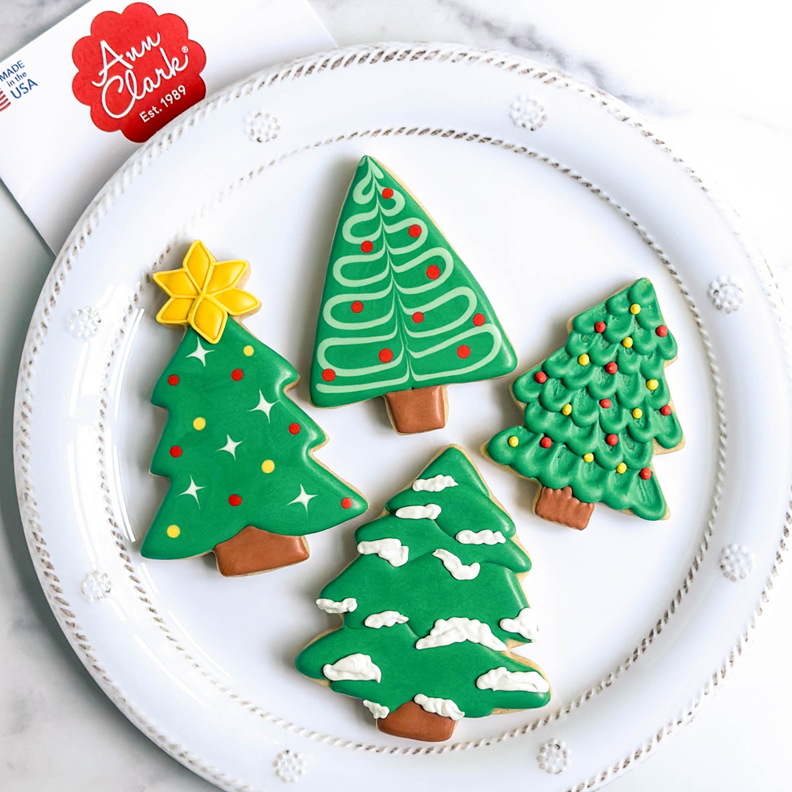 Ann Clark Christmas Tree Cookie Cutter Set, 4-Piece, Made in USA ...