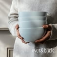 over&back Coupe Cereal Bowl Set - Stoneware Dishes - Comes with 4 ...