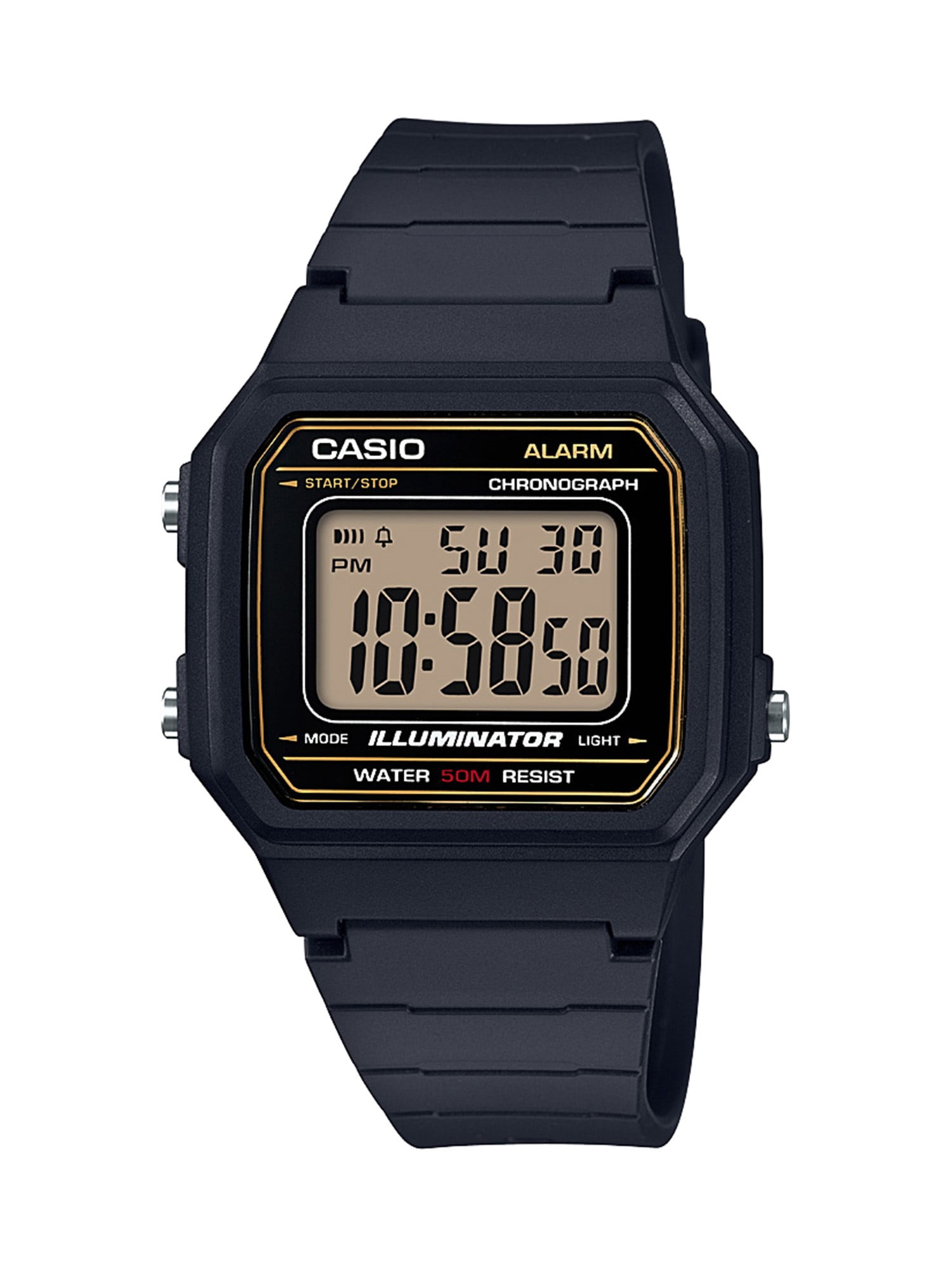 Casio Men's Classic Digital Watch with Black Resin Strap W217H-9AV ...