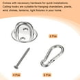 Uxcell Ceiling Hooks 304 Stainless Steel 33mm Round Plate U Shape Hooks ...