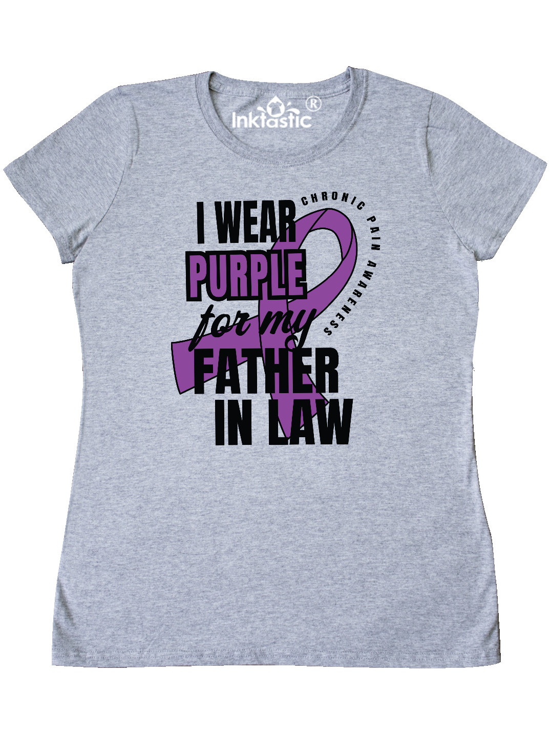 Inktastic Chronic Pain I Wear Purple For My Father In Law Women s T Inktastic Chronic Pain I Wear Purple For My Father In Law Women s T