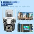 15MP 8K IP Camera Three Lens Outdoor PTZ Camera 4X Zoom AI Tracking ...
