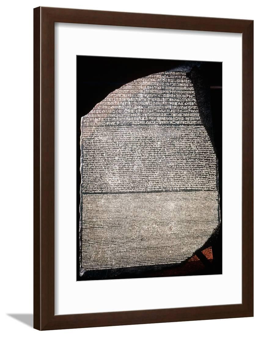 The Rosetta Stone, 196 Bc Framed Print Wall Art - Walmart.com