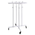 Econoco Pipeline 36" Round Garment Rack, Adjustable Height, Gloss White ...