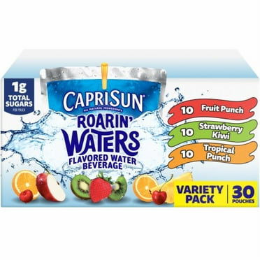 Capri Sun Roaring Waters Variety Pack - Grape, Strawberry, Tropical, Cherry, 40 ct - Walmart.com