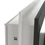 "Black & White Fixed Double Pane Transom Window 72"" x 12"" with Grids ...