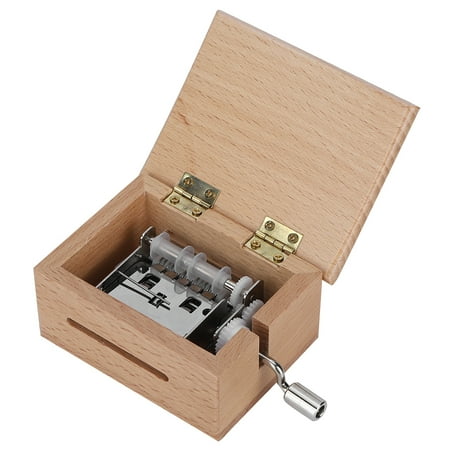 Fyydes 15 Note Hand‑Cranked Wooden Music Box with 7Pcs Blank Paper Tape ...
