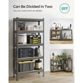 SONGMICS 5-Tier Heavy-Duty Utility Shelf, Adjustable Shelving Unit, 11 ...