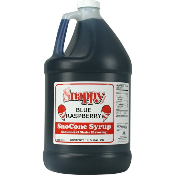 Blue Raspberry Snappy Snow Cone Syrup (1 Gallon) - Walmart.com