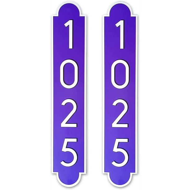 Customized Address Numbers Stickers 2 Pack, Highly Reflective Aluminum ...
