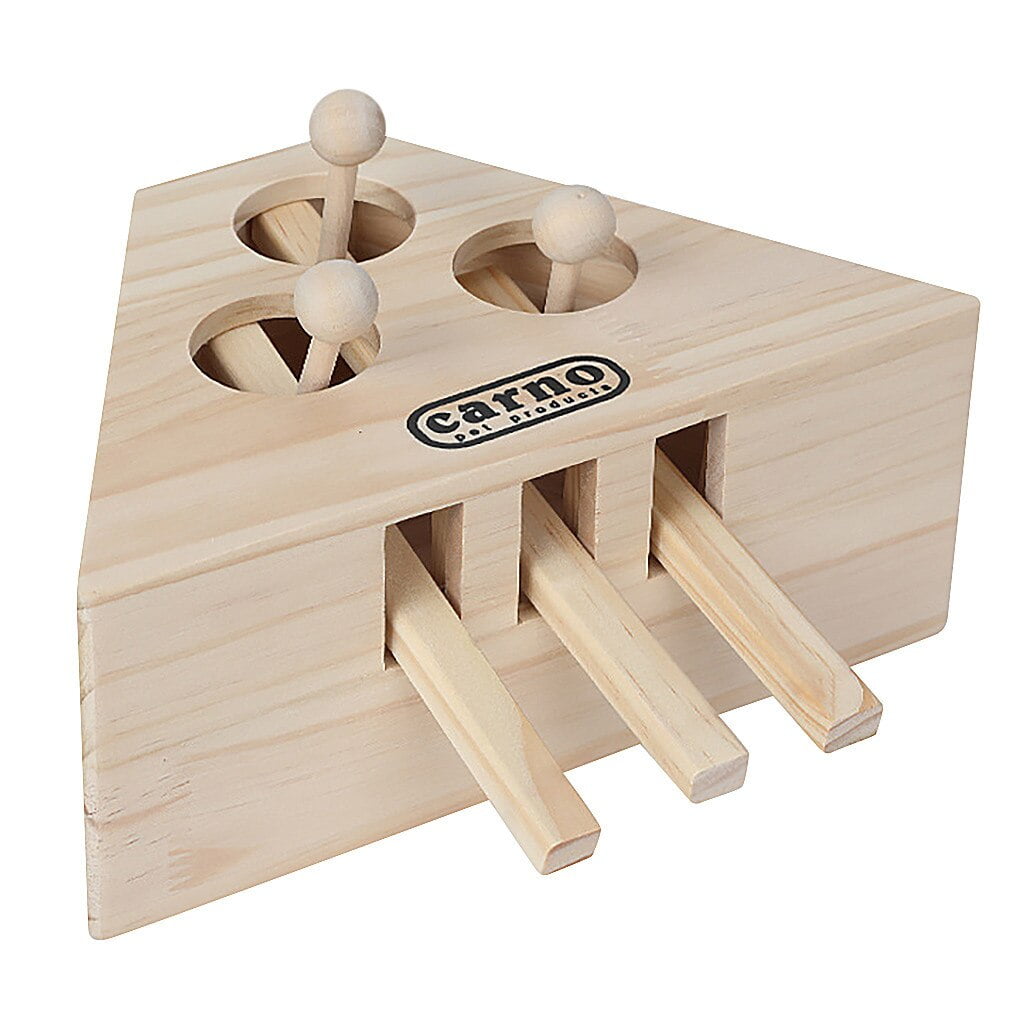 Cat Toys Pet Indoor Solid Wooden Cat Hunting Toy Interactive 3/5-holed ...