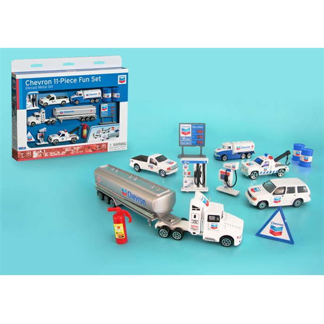 Chevron RT6314 11 Piece Gas Station Playset - Walmart.com