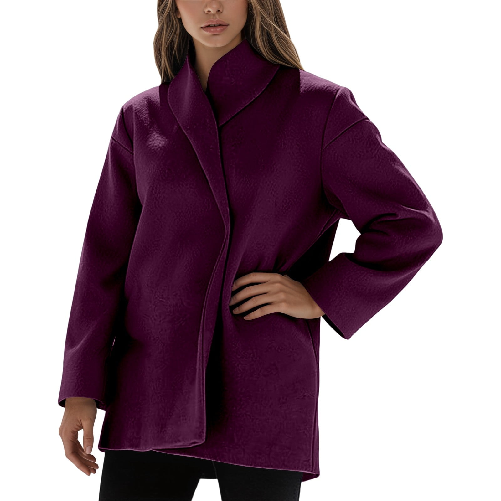 Click here for Huaizzzy European Size Stylish Long Coat - Loose F... prices