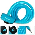 West Biking Bicycle Cable Lock, 11mm Steel, 4ft Length, Anti-Theft ...