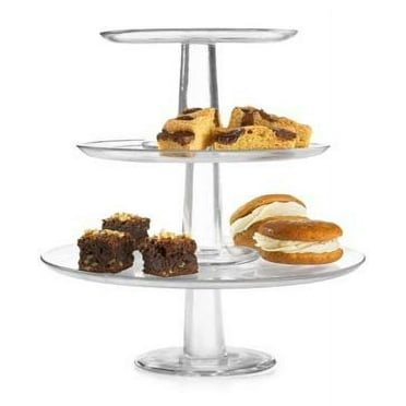 CC Home Furnishings Two-Tier Cake Stand - 17" - Gold and Black ...